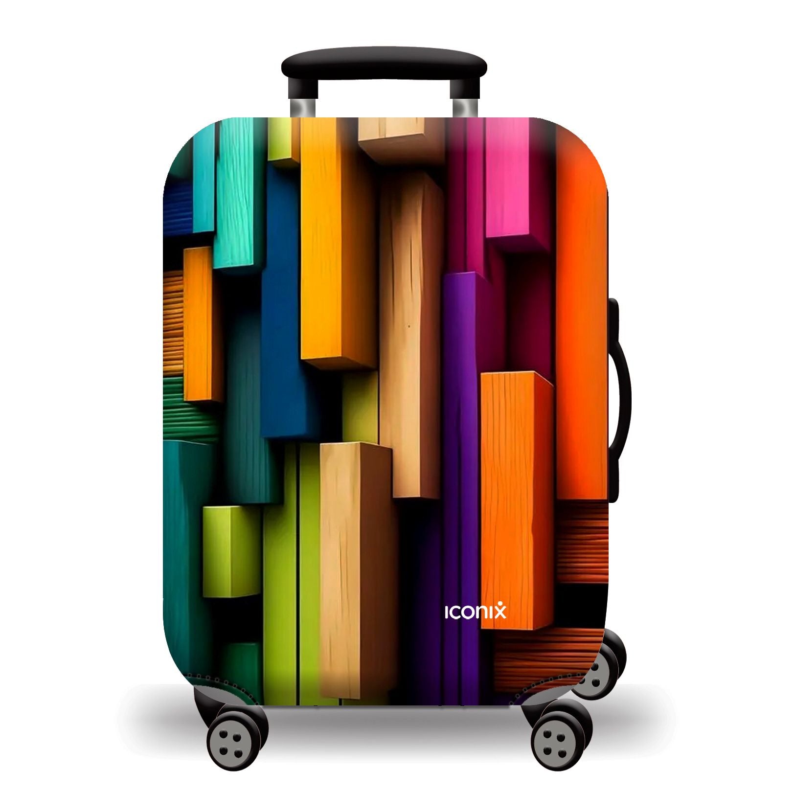Printed Luggage Protector Cover - Stacked Dimensions