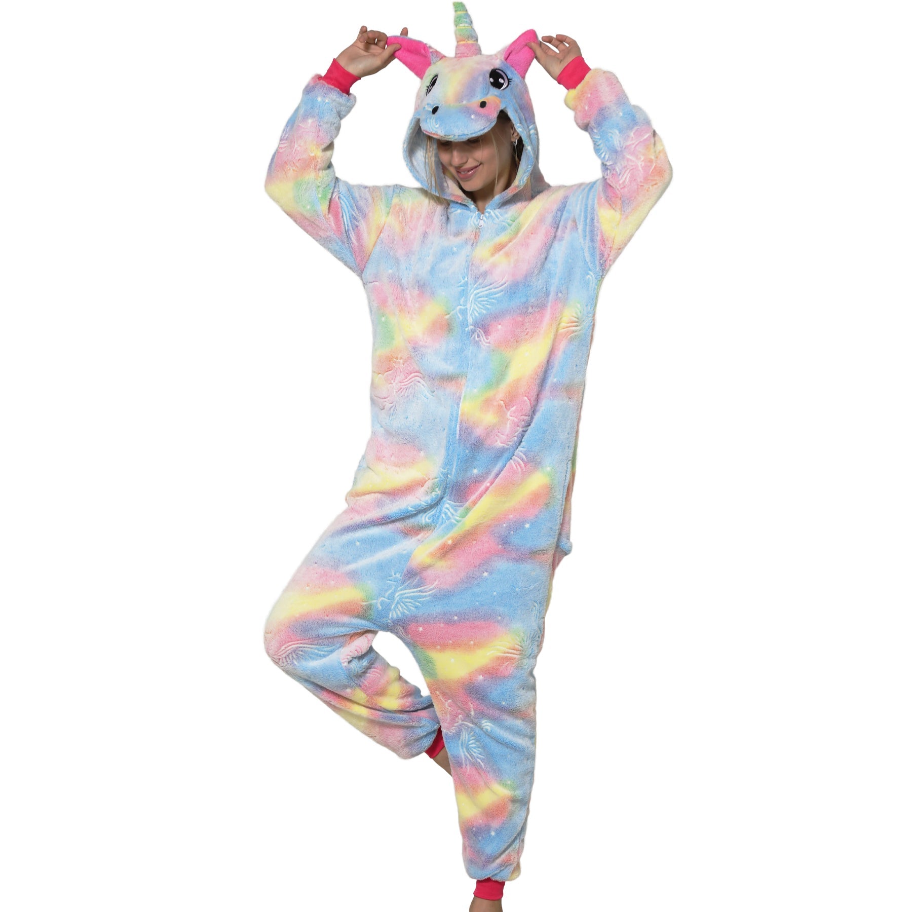 Adults Perfect Pastel Glow In The Dark Unicorn Onesie