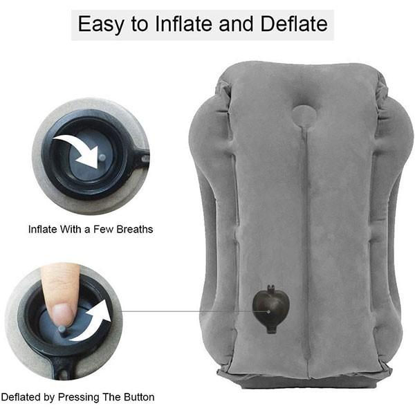 Iconix Inflatable Travel Pillow with Head and Arm Rests