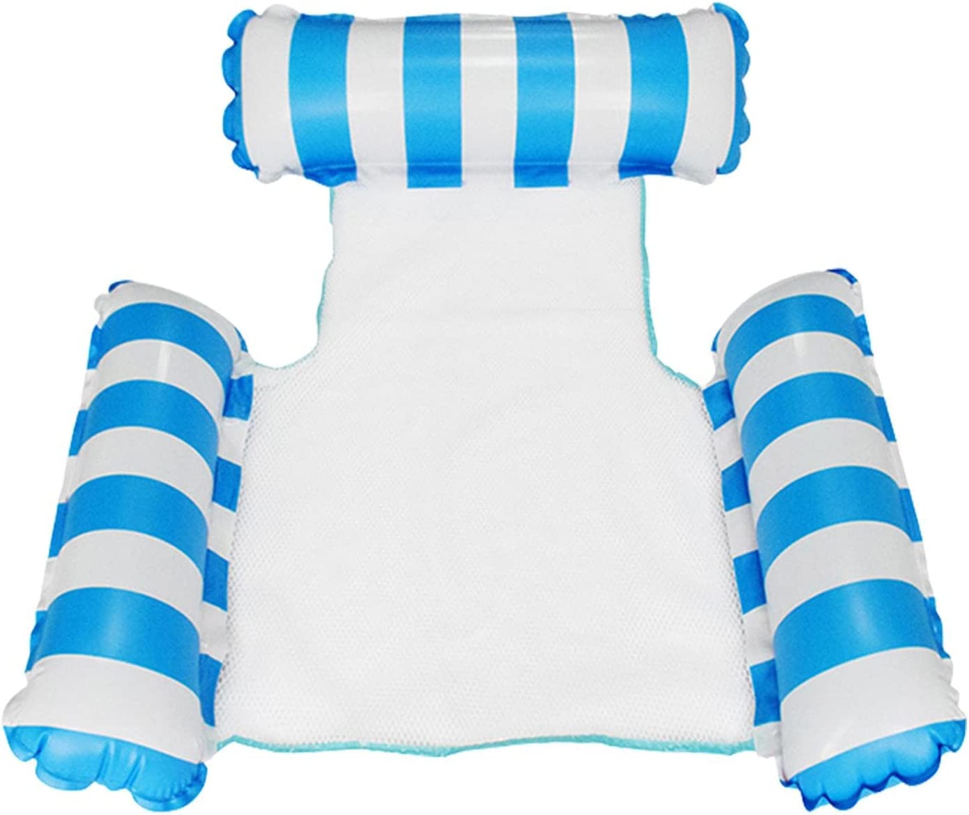 Inflatable Pool Hammock Lounger Chair - Sky Blue Striped