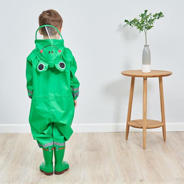 Kids Green Frog Raincoat