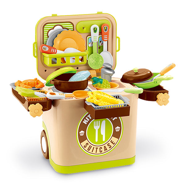 Kids Pretend Suitcase Playset - Kitchen Set