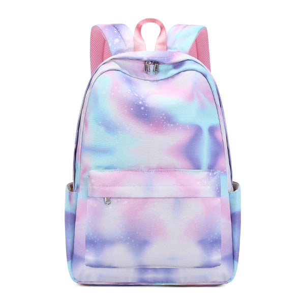 Student Tie-dye Backpack – Pink and Purple Universe
